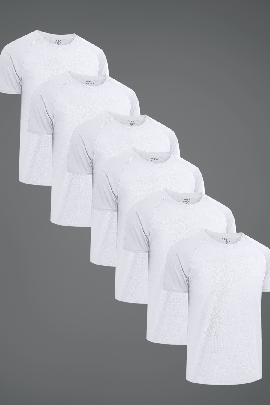 Ultrafit Performance T-Shirt, 6-Pack – Vit | Sporty | Hedrix